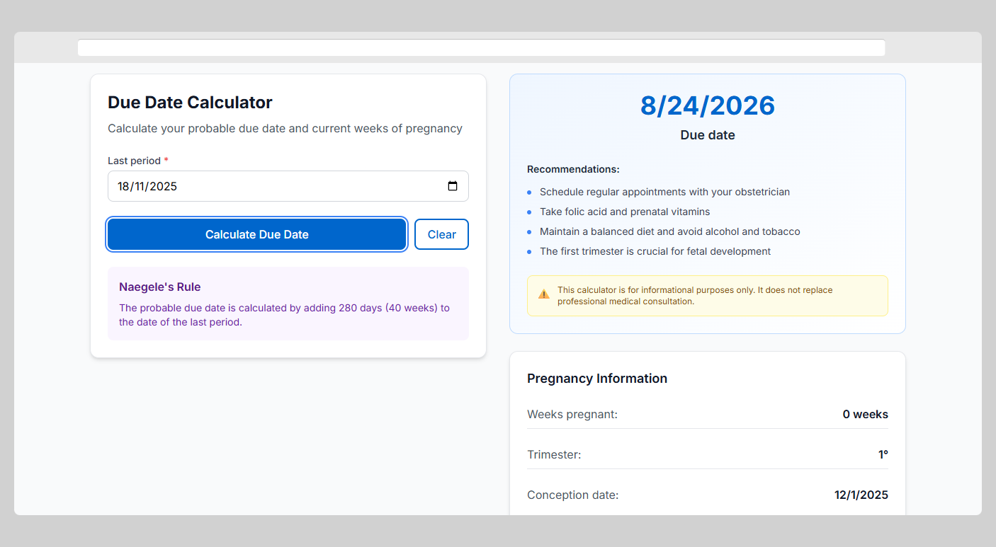 Due Date Calculator - When is My Baby Due? | HealthCalc
